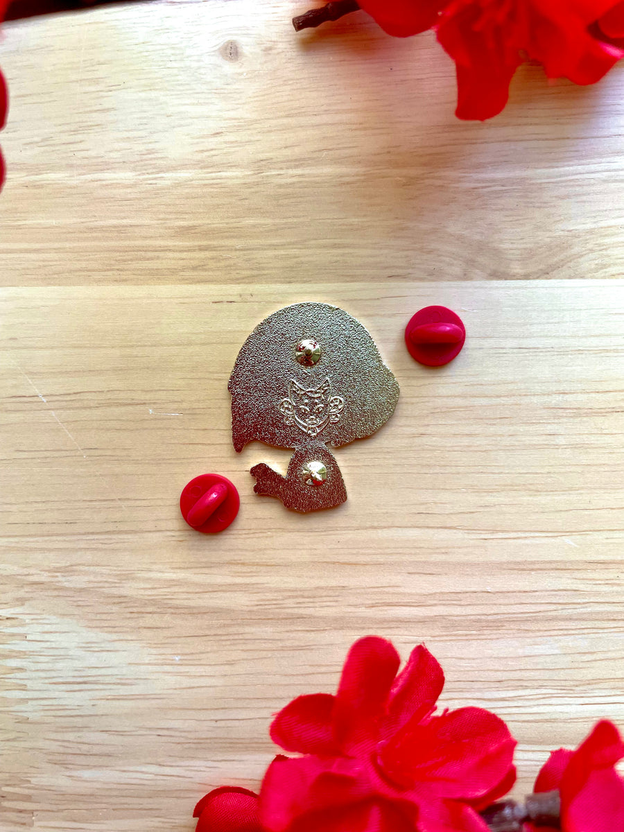 Haku Human Enamel Pin – Lucky Cat Market