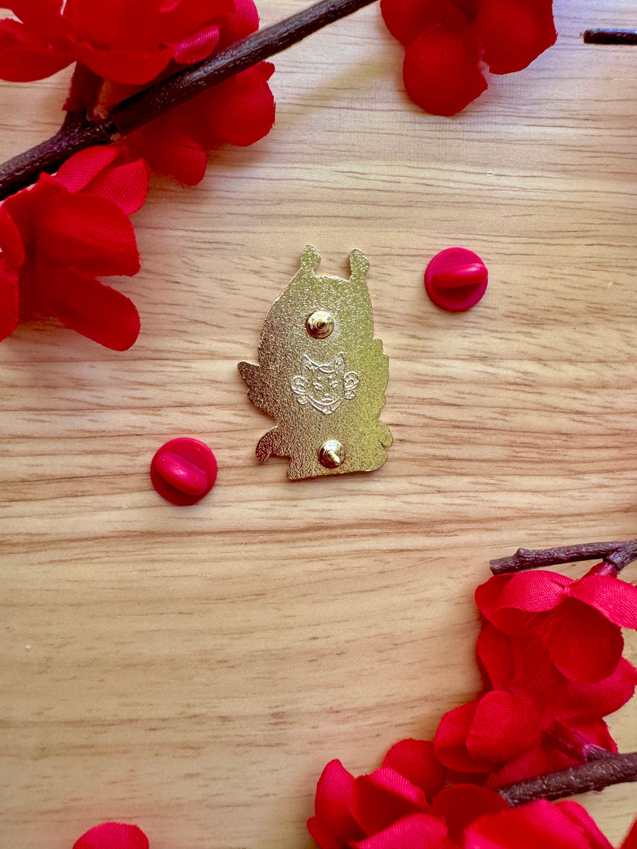Husk Enamel Pin – Lucky Cat Market